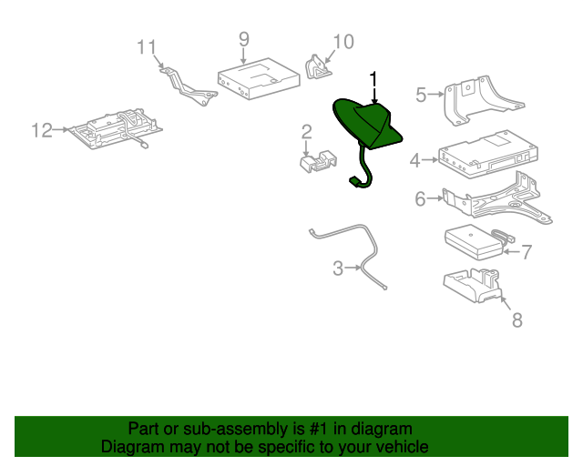2008-2009 Lexus Antenna 86760-30200-J1 | OEM Parts Online