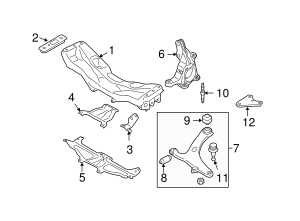 2008-2013 Subaru Crossmember Complete, Front [Bow tie] / VIN Required ...