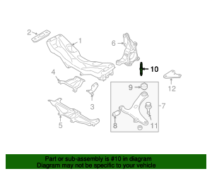 2005-2014 Subaru Lower Control Arm Bolt 901370009 | Subaru Parts Store