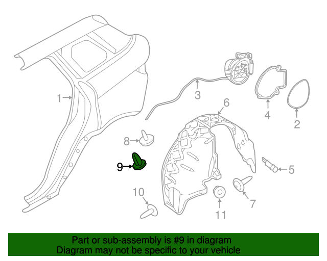 Genuine OEM Pillar Molding Retainer Nut Part# LR114151 Fits 2012-2020 ...