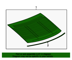 2014-2019 Cadillac CTS Rear Window 84010565 GM | GMPartsDirect.com