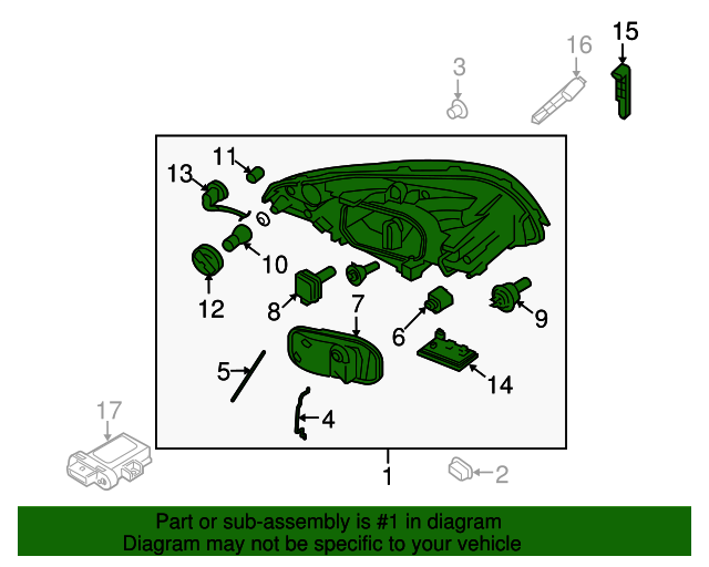 2010-2013 Volvo XC60 Headlight Assembly 31395472 | AutoNation Parts