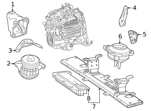 167-240-69-00 - Engine Mount 2021-2024 Mercedes-Benz GLE 53 AMG ...