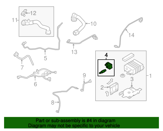 2018-2021 Ford EcoSport Vapor Canister Purge Solenoid GN1Z-9D289-A ...