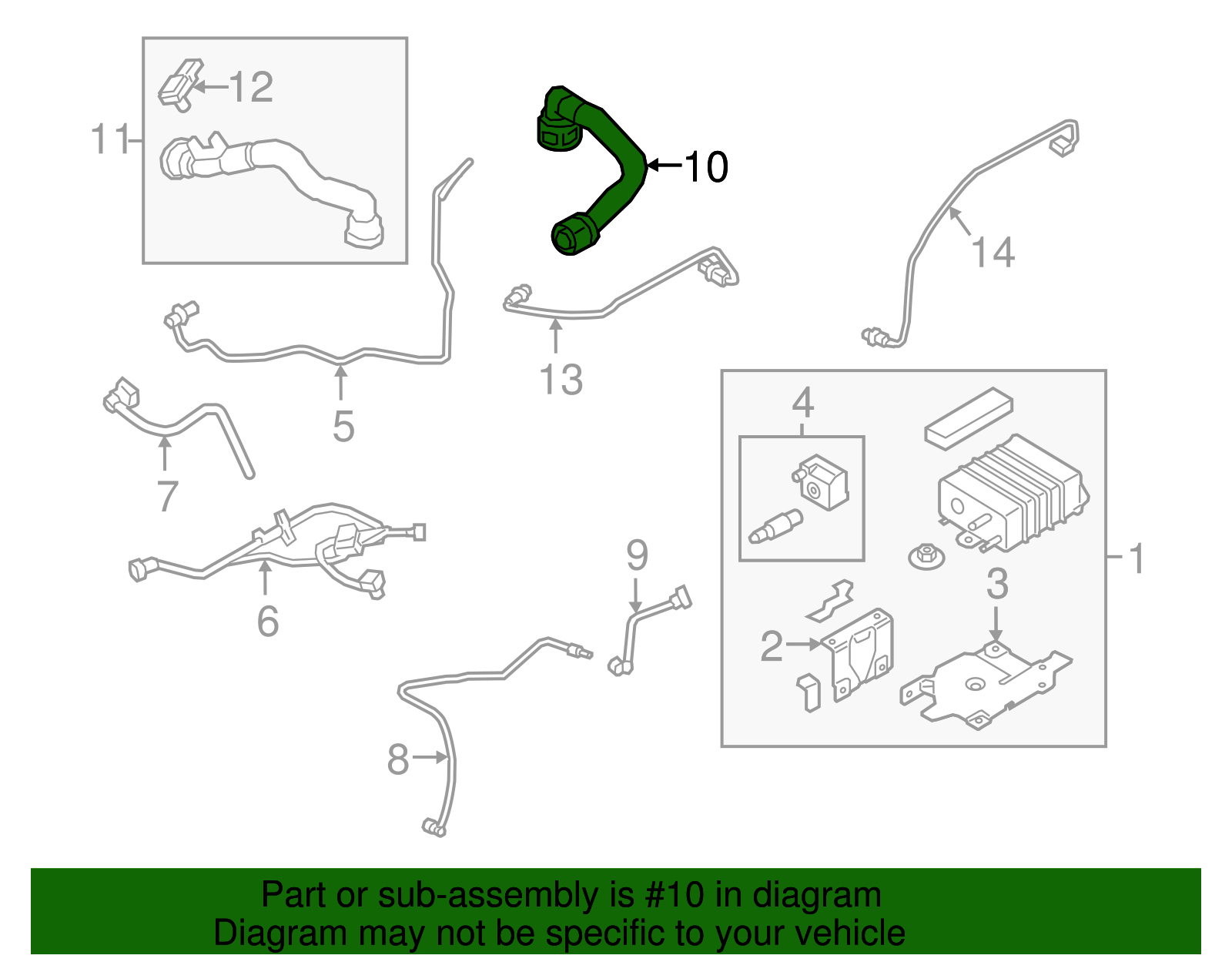 2018-2021 Ford EcoSport Motorcraft™ PCV Valve Hose KCV-300 | OEM Parts ...