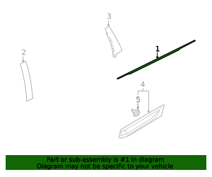 2022-2024 Mitsubishi Belt Molding 82821W070P | Mitsubishi Parts Warehouse