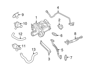 2000-2006 Volkswagen Engine Coolant Hose 06A-121-497-Q | OEM Parts Online