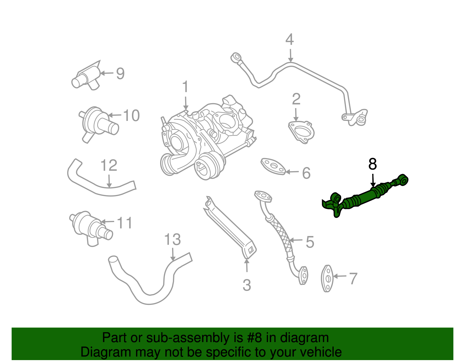 2000-2006 Volkswagen Engine Coolant Hose 06A-121-497-Q | Volkswagen ...