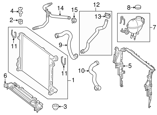 204-501-29-82 - Upper Hose 2011-2013 Mercedes-Benz E 350 | Mercedes ...