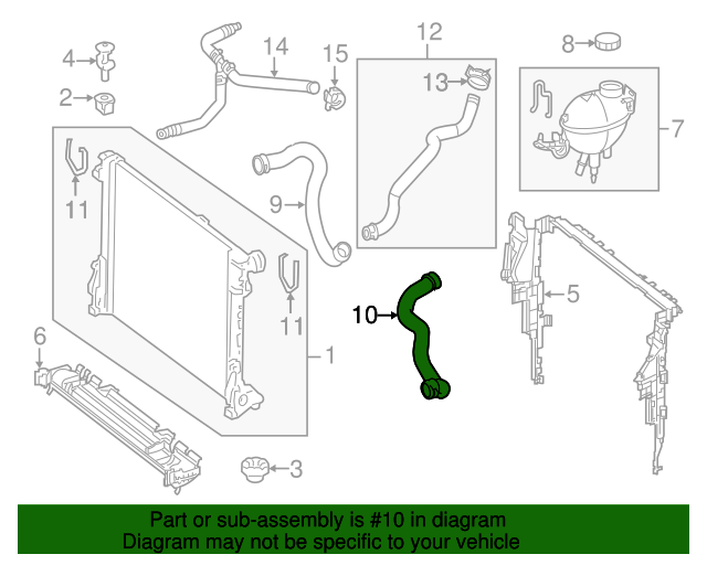 204-501-29-82 - Upper Hose 2011-2013 Mercedes-Benz E 350 | Mercedes ...