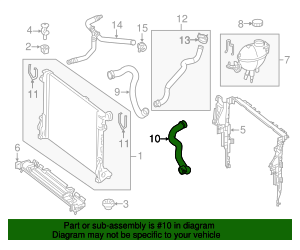 204-501-29-82 - Upper Hose 2011-2013 Mercedes-Benz E 350 | Mercedes ...