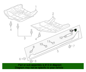 91513-TV9-A01 - Rocker Molding Retainer Clip 2016-2017 Honda Accord ...