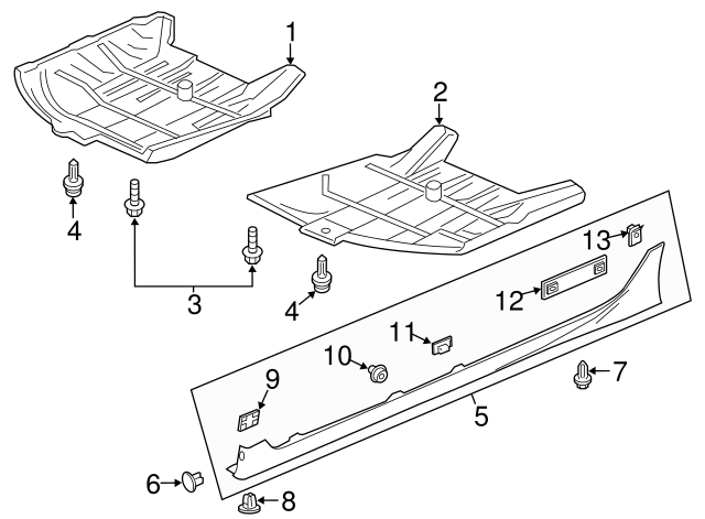 2016-2017 Honda Accord Rocker Molding Retainer Clip 91513-T2F-A11 | OEM ...