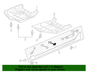 91513-T2F-A11 - Clip, Side Sill Garnish - 2016-2017 Honda Accord ...