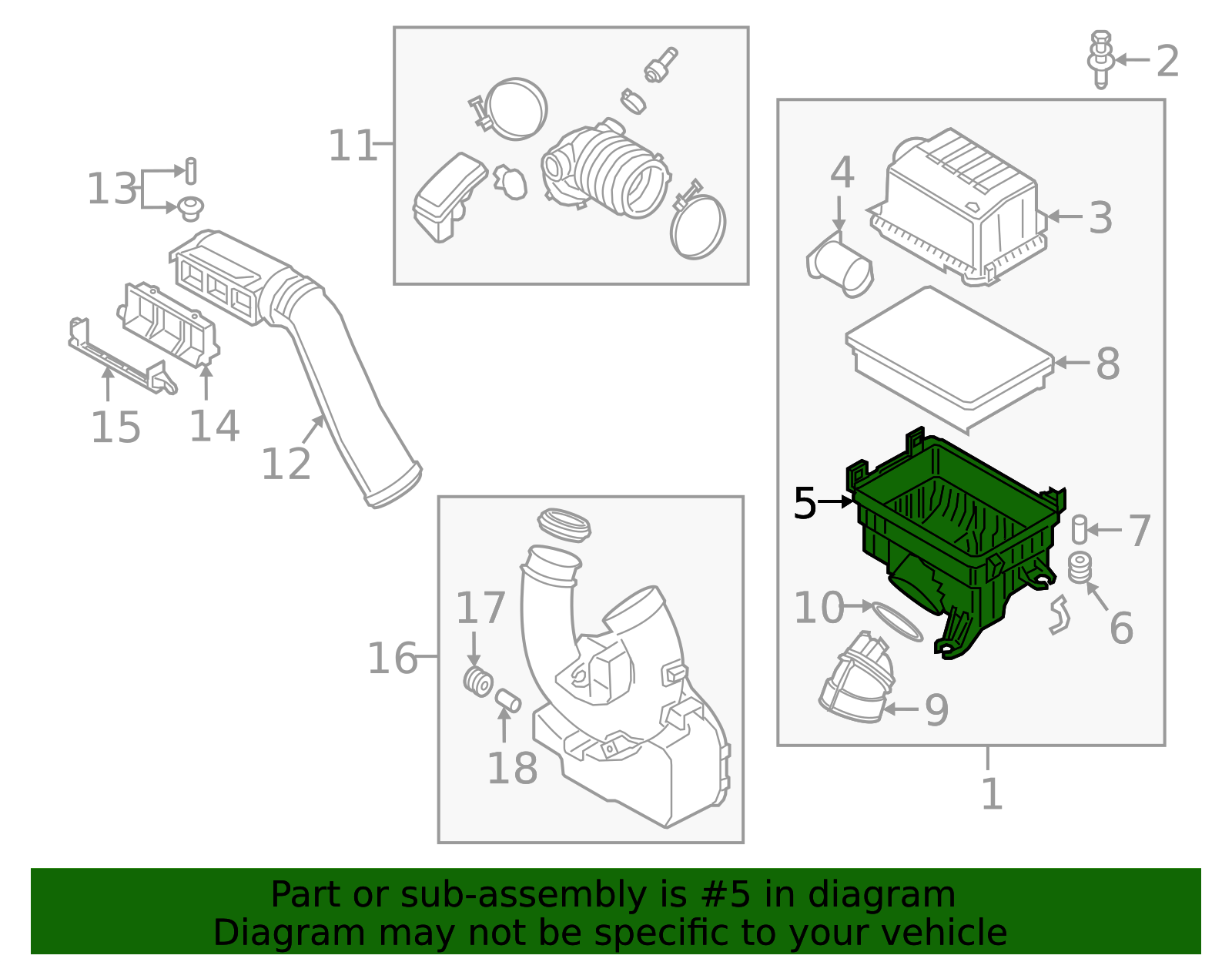 28112-J9000 - Air Filter Housing 2018-2021 Hyundai Kona | AutoNation Parts