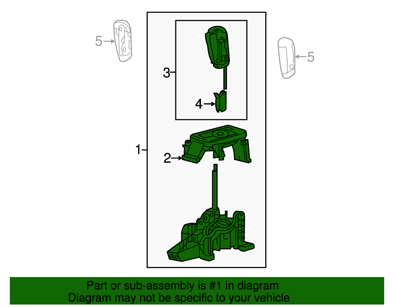 Genuine OEM Ford Part - Gear Shift Assembly FL1Z-7210-BA | Genuine OEM ...
