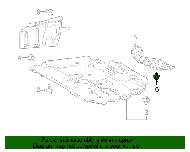 Under Cover Clip - Toyota (90467-07220) | Toyota Parts
