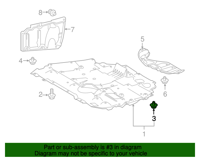 Under Cover Clip - Toyota (90467-07220) | Toyota Parts
