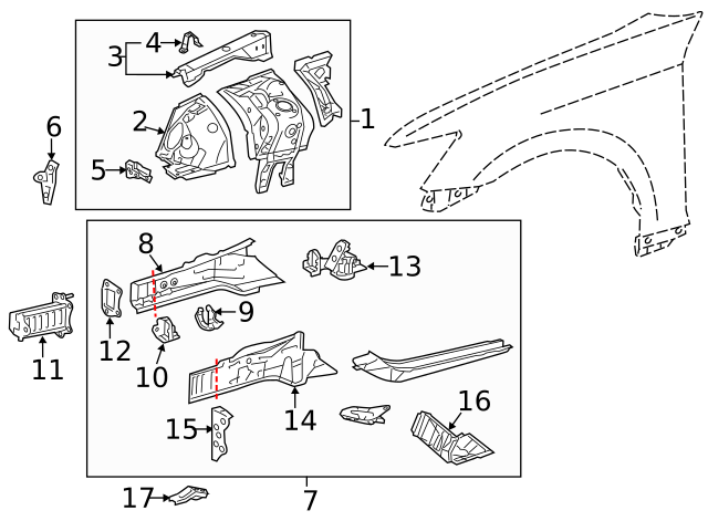 57305-30050 - Lower Reinforced 2016-2018 Lexus GS F | Longo Lexus Parts
