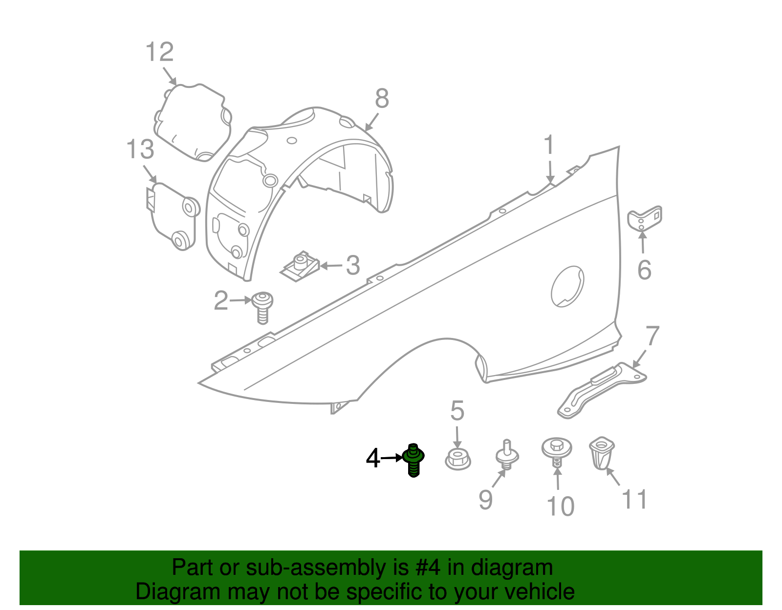 Genuine BMW 07-14-7-079-382 | Fender Rear Bolt | FREE Shipping on Most ...