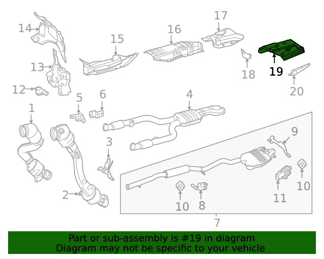 223-680-36-00 - Exhaust Muffler Heat Shield 2021-2024 Mercedes-Benz ...