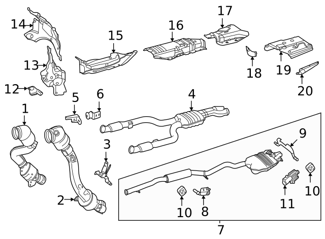 223-490-28-03 - Center Pipe 2021-2023 Mercedes-Benz S 580 | Mercedes ...