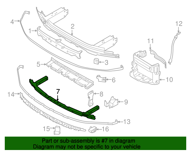 51-11-8-061-340 - Bumper Impact Bar 2016-2019 BMW | AutoNationParts.com