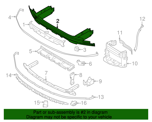 51117357177 - 2016-2019 BMW Impact Bar (51-11-7-357-177) | BMW of South ...
