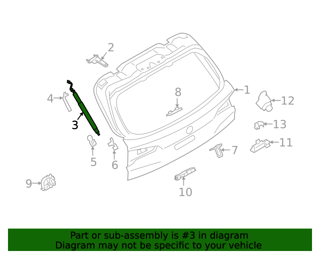 OEM BMW Lift Cylinder Part# 51249482803 | BMW Parts Center
