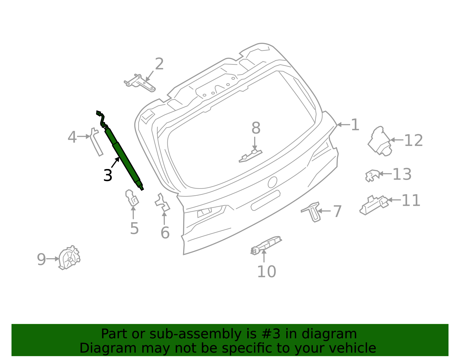 Genuine BMW 51-24-7-441-811 | Lift Cylinder | FREE Shipping on Most ...