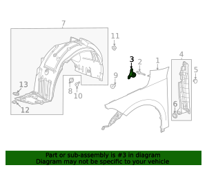 60266-T20-A00ZZ - 2022-2025 Honda Civic - Upper Bracket | Genuine Honda ...