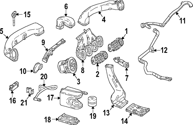 213-831-76-00 - Duct 2019-2021 Mercedes-Benz | Mercedes-Benz USA Parts