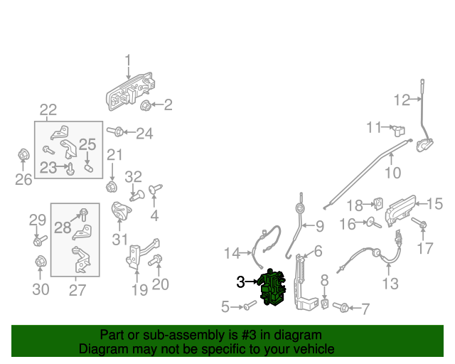 JL3Z-1526413-D - Door Lock Actuator Motor 2015-2022 Ford | Ford Parts ...