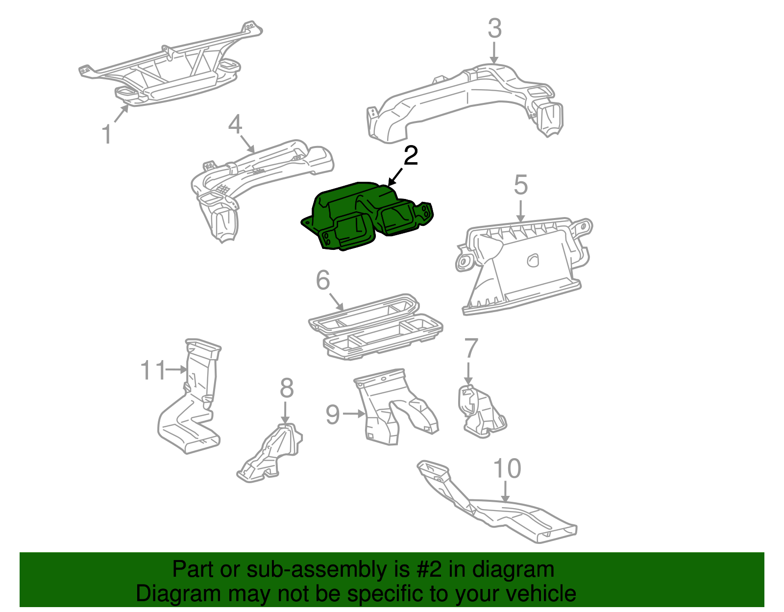 55085-12130 - Heater Duct 2009-2013 Toyota Corolla | Longo Toyota Parts