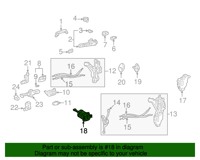 2001-2006 Lexus LS430 Lock Cylinder 69052-50130 | OEM Parts Online