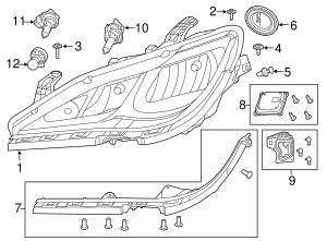 2017-2020 Chrysler Headlamp Assembly - Driver's Side (LH) 68228947AI ...