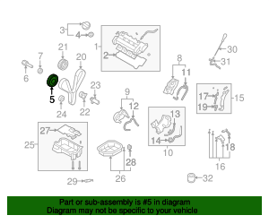 23124-3E020 - Engine Crankshaft Pulley 2007-2009 Hyundai Santa Fe ...