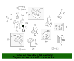 2007-2009 Hyundai Santa Fe Tensioner Arm 24840-3E500 | OEM Parts Online