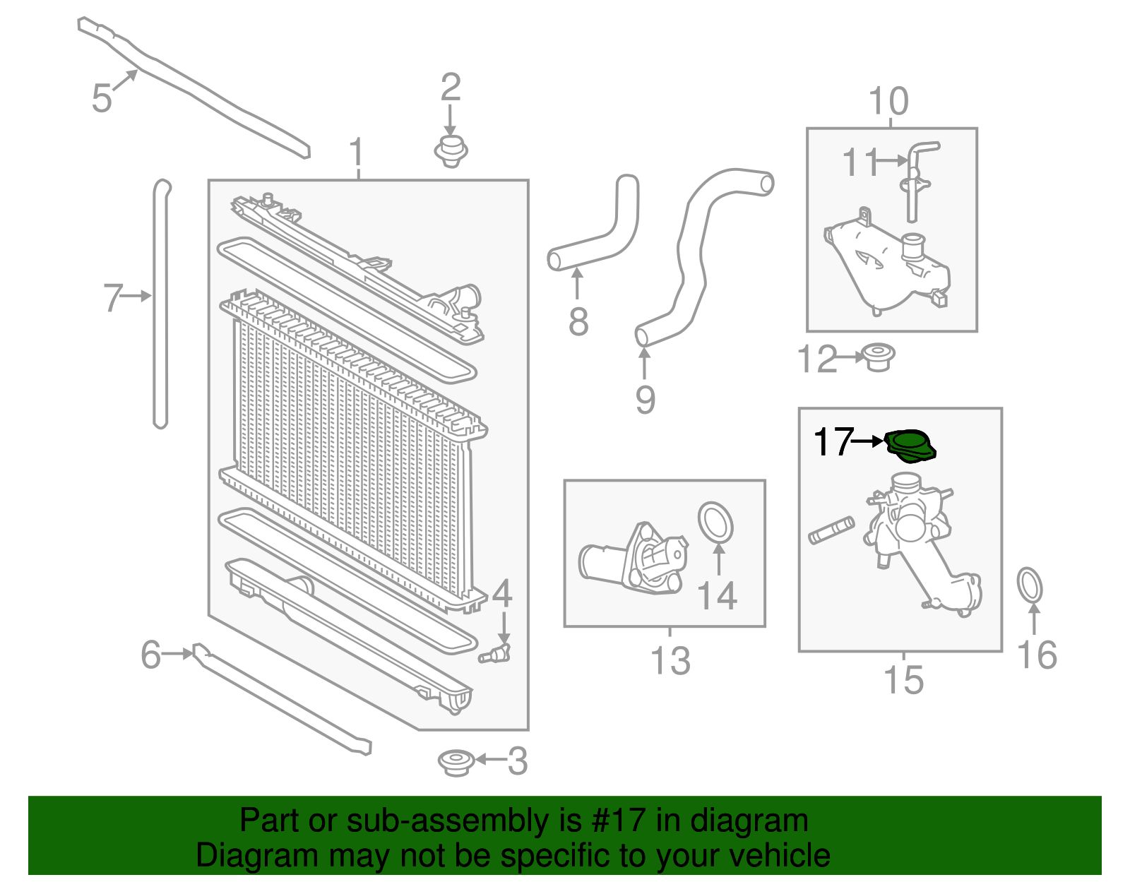 16501-36013 - High-Quality Radiator Cap for 2016-2024 Lexus ...