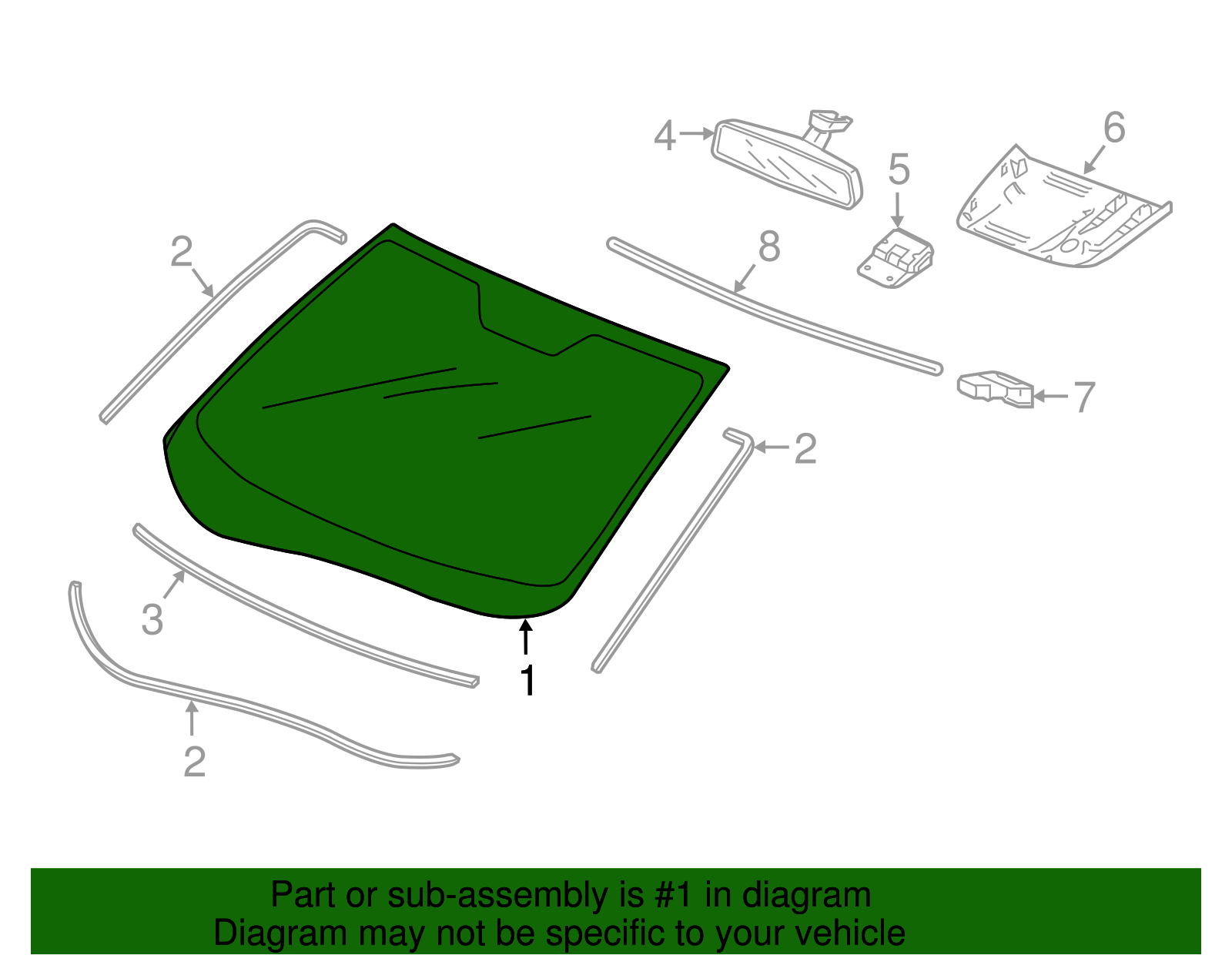 OEM 2017-2022 Honda CR-V Windshield 73111-TLA-A52 | Honda Automotive Parts