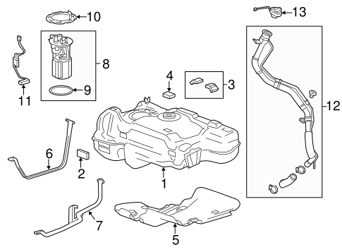 Fuel System Components for 2016 Chevrolet Trax | GMPartsDirect.com