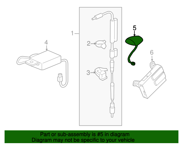 39150-S9V-A01ZH - Antenna Assembly XM *YR545M* (Desert Rock Metallic ...