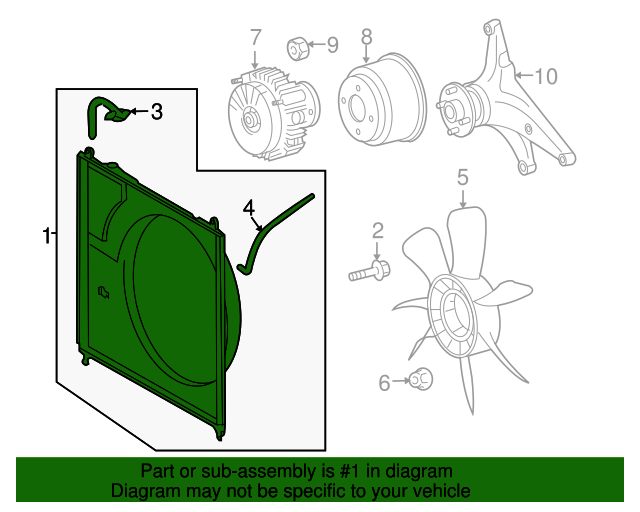 16711-38120 - Fan Shroud - 2008-2011 2013-2020 Toyota Land Cruiser ...