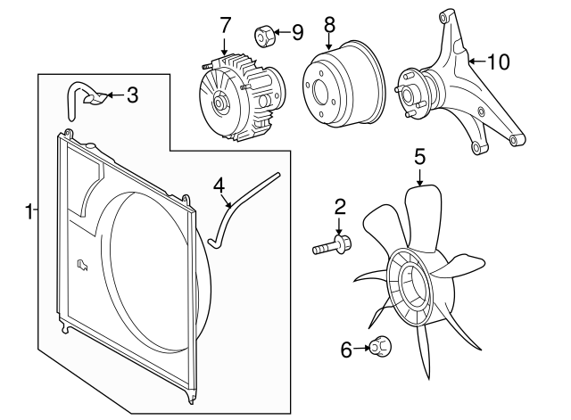 16711-38120 - Fan Shroud - 2008-2011 2013-2020 Toyota Land Cruiser ...