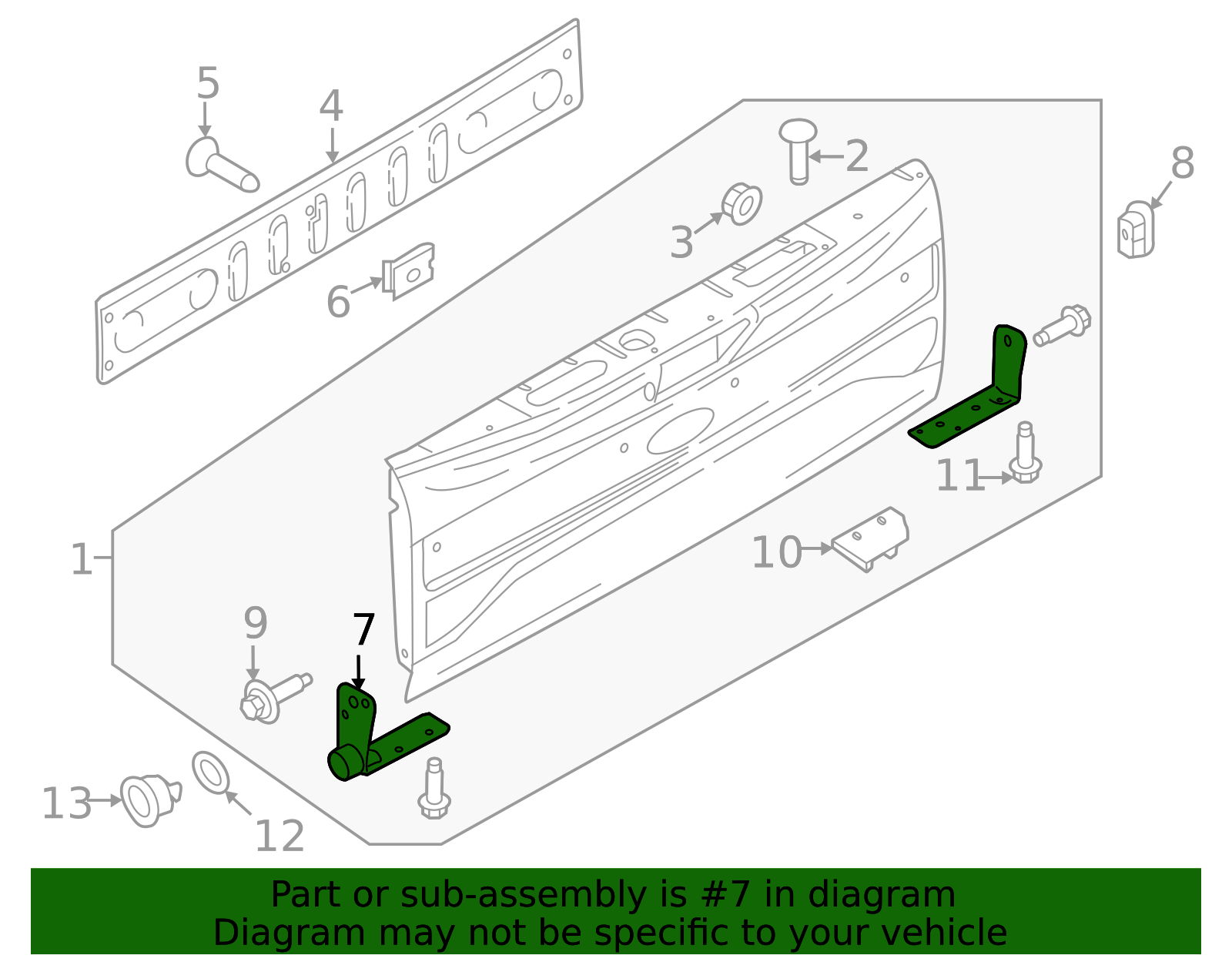 HC3Z-99430B38-A - Tailgate Hinge 2017-2024 Ford | Big 3 Auto Parts