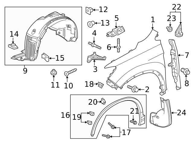 75495-TG7-A21 - Corner Trim 2019-2023 Honda Passport | Honda Parts Online