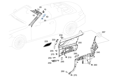 Paneling for a, B, C and D-Pillars for 2019 Mercedes-Benz E 53 AMG ...