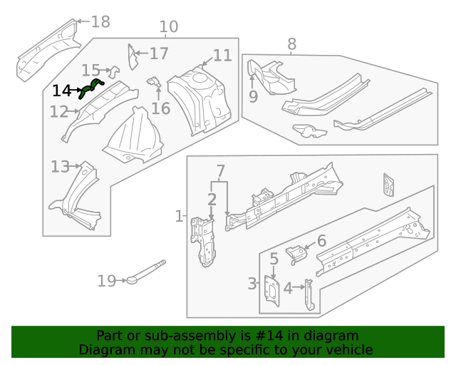 51234AN00A9P - Bracket - 2020 Subaru | World OEM Parts Subaru