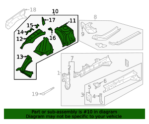 51609AN00A9P - Apron Assembly - 2020 Subaru | World OEM Parts Subaru