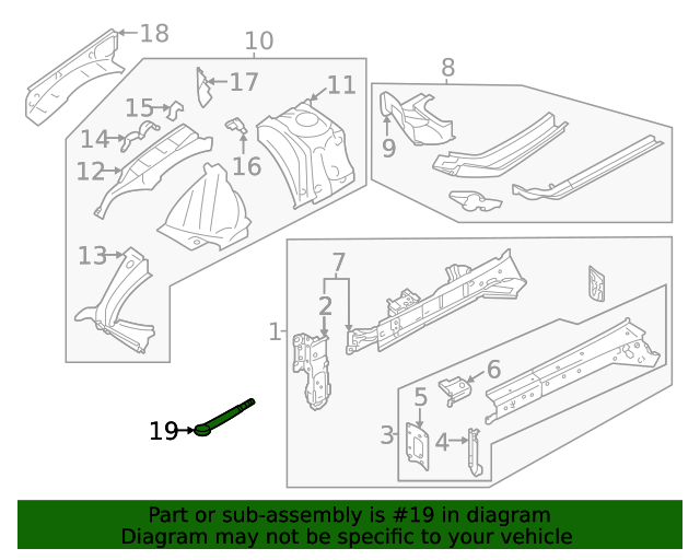 2005-2024 Subaru Tow Hook 57801AN00A | Subaru Parts Quick